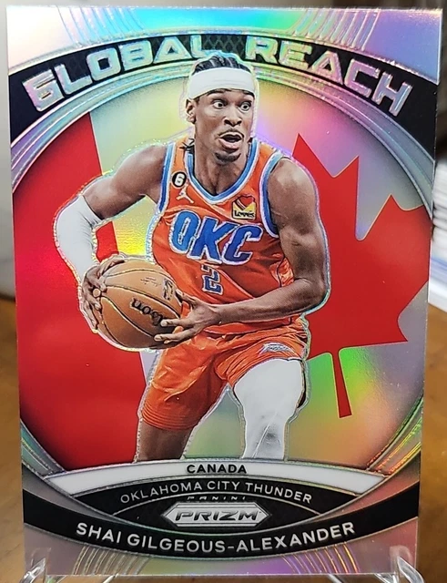 2023-24 PANINI PRIZM #6 Shai Gilgeous Alexander argent Prizm portée ...