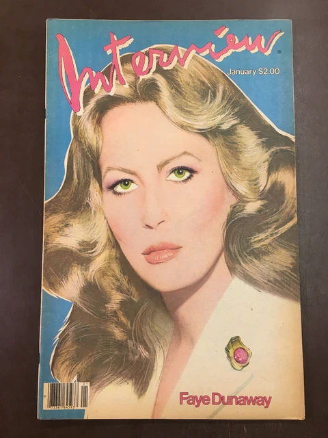 VINTAGE INTERVIEW MAGAZINE FAYE DUNAWAY Andy Warhol 1982 Rare £39.98 ...