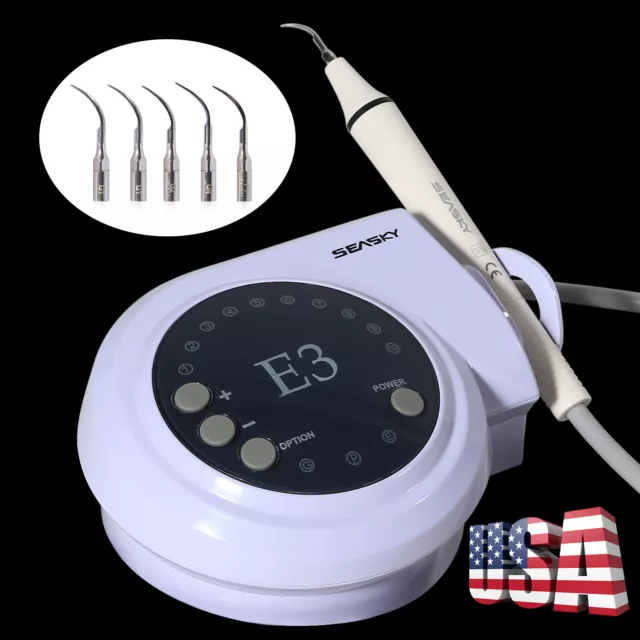 Ultrasonic Dental Piezo Endo Scaler Handpiece 5 Tips Scaling Fit Ems