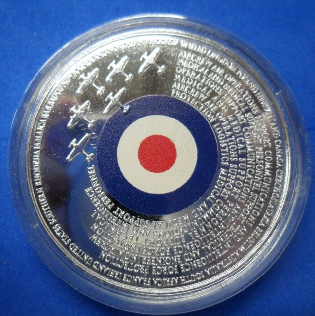RAF BATTLE OF Britain 2015 75th Anniversary WW2 Silver Plated Medallion ...