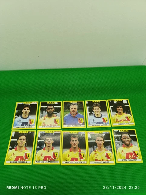 LOT DE 10 stickers /vignettes Panini Foot 89 , RC Lens EUR 24,90 ...