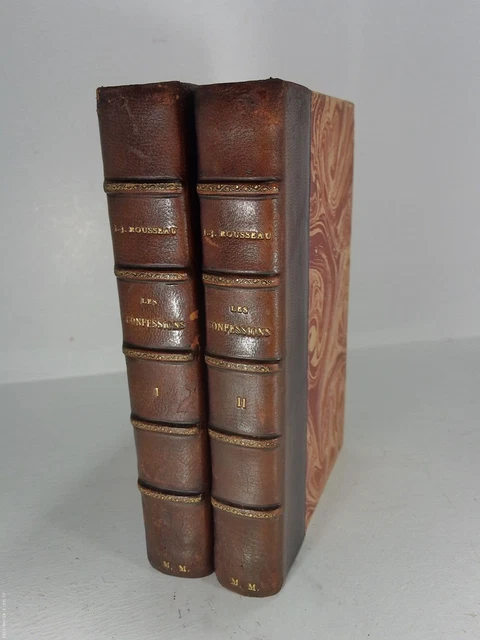 JEAN-JACQUES ROUSSEAU-LES CONFESSIONS-COMPLET en 2 VOL-Relié-1931-EX ...