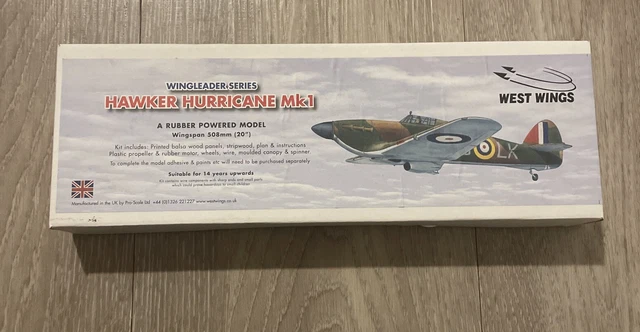 WEST WINGS RUBBER Powered Flying Model Hawker Hurricane MK1 20 ...