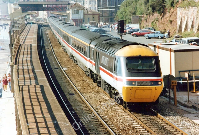 RAILWAY PHOTO 6X4 Class 43 HST 43033 Intercity Dawlish Seafront 6/9/91 ...
