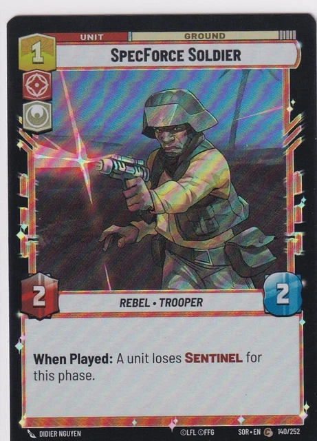 STAR WARS UNLIMITED: Spark of Rebellion SpecForce Soldier 140/252 Foil ...