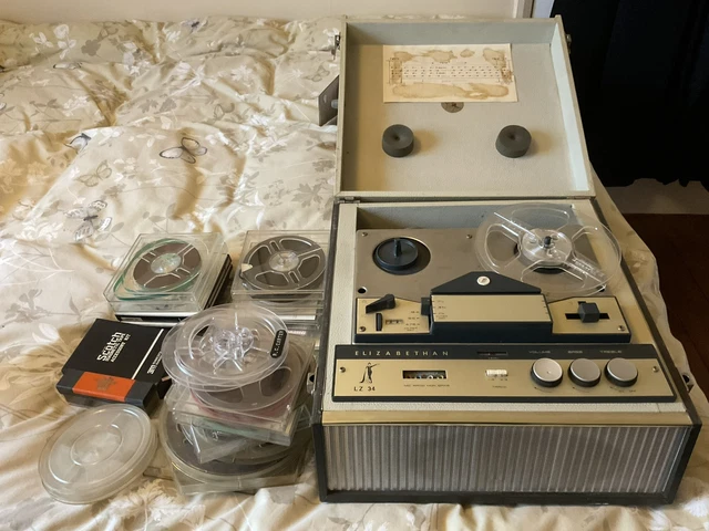VINTAGE REEL TO Reel Tape Recorder - Elizabethan LZ34 working. with ...