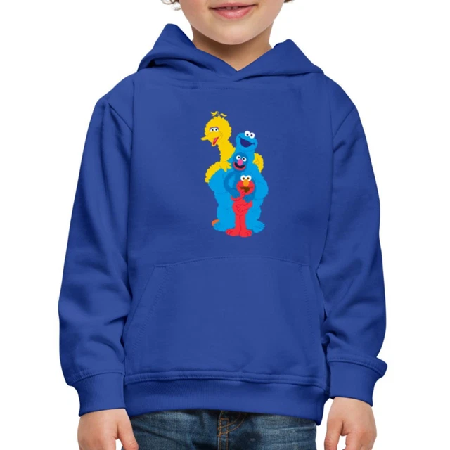 SESAMSTRASSE ELMO GROBI Krümelmonster Bibo Kinder Premium Hoodie EUR 31 ...