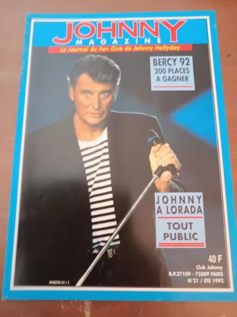 JOHNNY HALLYDAY - Magazine Fan Club N°21 1992 EUR 8,50 - PicClick FR