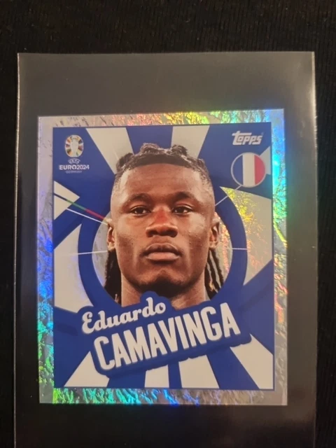 STICKER TOPPS UEFA Euro Germany 2024 Eduardo Camavinga #Fra Ptw Foil ...