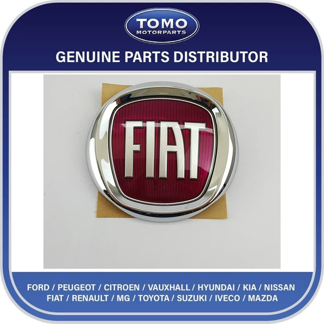GENUINE NEW FIAT 500 Panda Rear Tailgate Badge Red Logo Emblem ...
