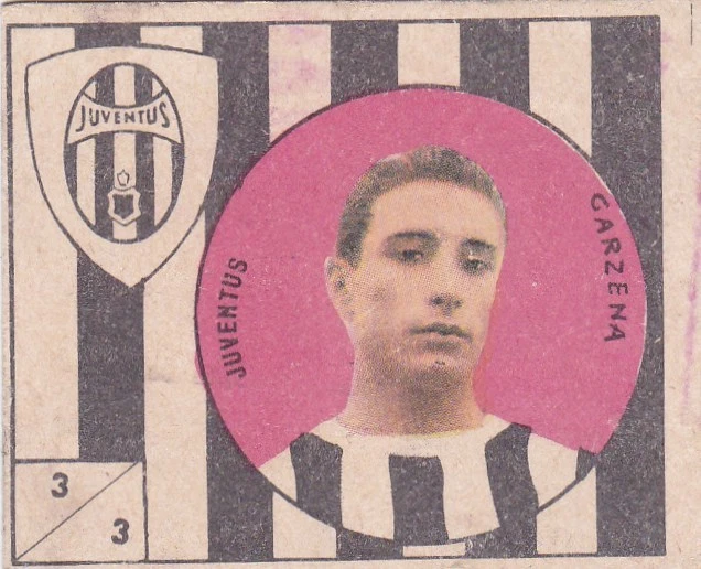 FIGURINA CALCIATORI GARZENA - JUVENTUS N.3 Ed. VAV 1958-'59 orig. EUR 4 ...