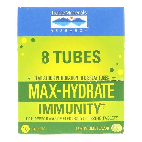 MAX-HYDRATE IMMUNITY LEMON Lime Flavor 10 Tabs By Trace Minerals £58.93 ...