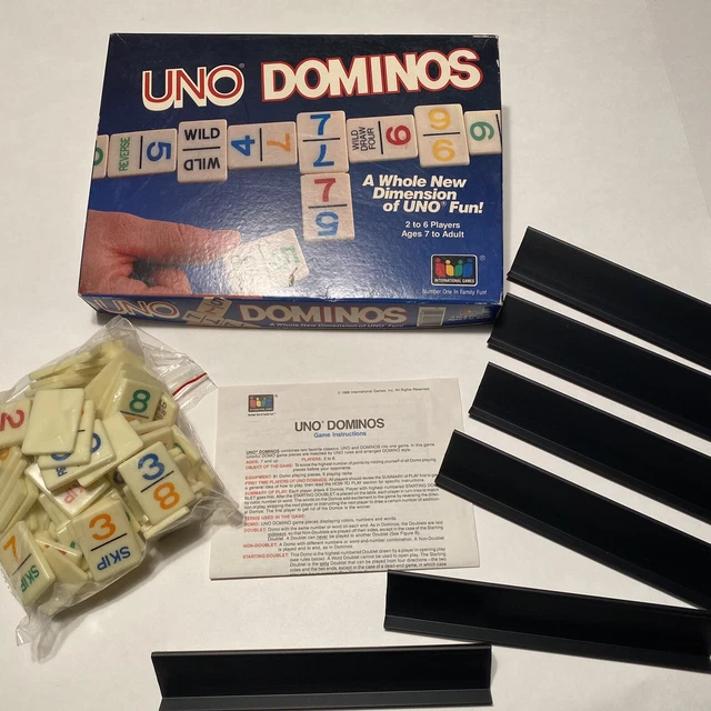 UNO DOMINOS BOARD Game A Whole New Dimension of Uno Fun 1986 ... UNO DOMINOS BOARD Game A Whole New Dimension of Uno Fun 1986 ...