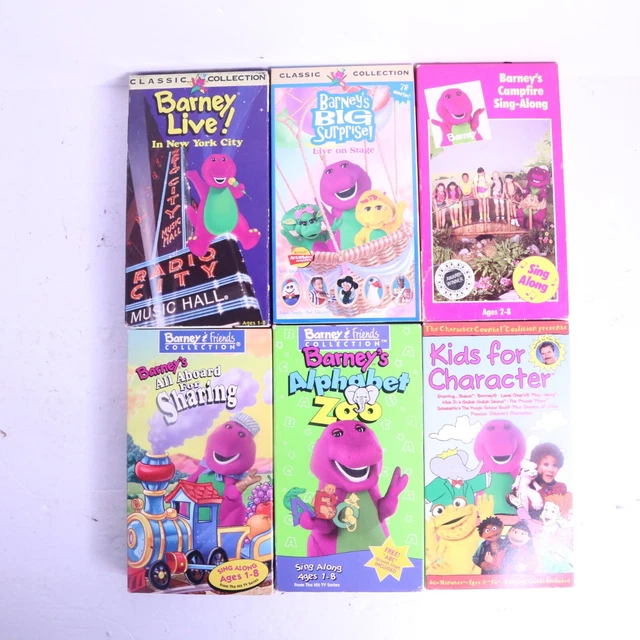 LOT OF 6 Barney VHS Sing Along, Barney's Friends, Classic Collection ...