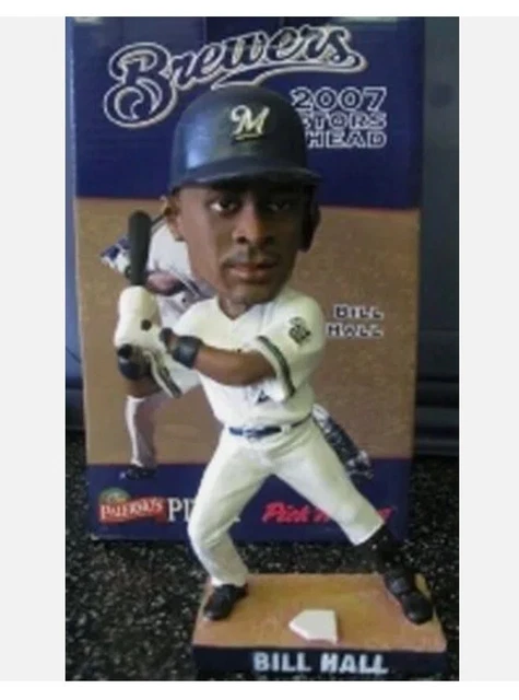 2007 BILL HALL Milwaukee Brewers Baseball Bobblehead SGA NEUF DANS SA ...
