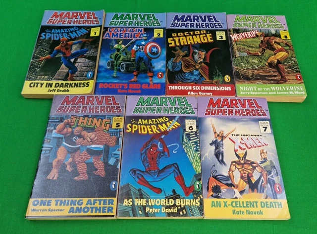 MARVEL SUPER HEROES **COMPLETE 1st EDITION SET 1-7!** Puffin Adventure ...