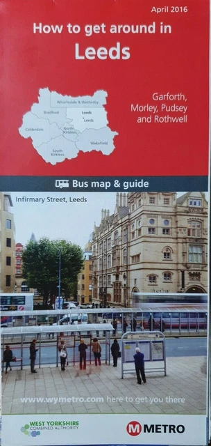 METRO - BUS Map & Guide - How To Get Around Leeds - April 2016 EUR 5,42 ...
