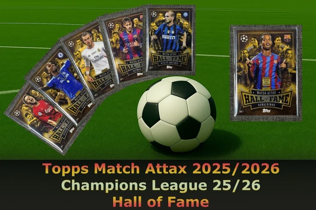 TOPPS MATCH ATTAX Champions League 2025/2026 25/26 Hall of Fame EUR 24 ...