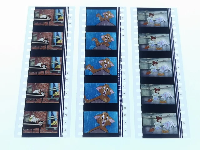 OLIVER AND COMPANY 35mm Film Cell Movie Disney Collectable Animation ...