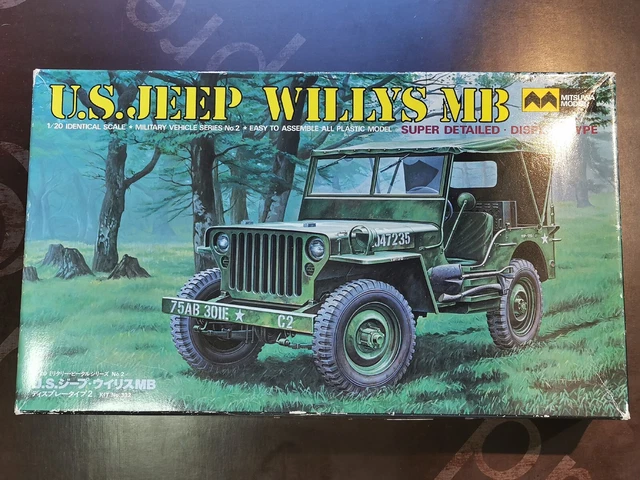 MITSUWA 1/20 US Willy's MB Jeep WW2 Model Kit Vintage New Rare #332 EUR ...