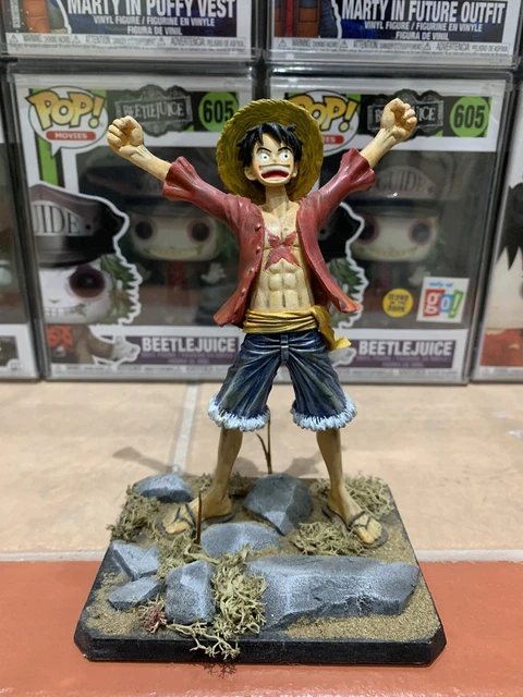 ACTION FIGURE ONE piece luffy con base diorama Artigianale EUR 25,00 ...