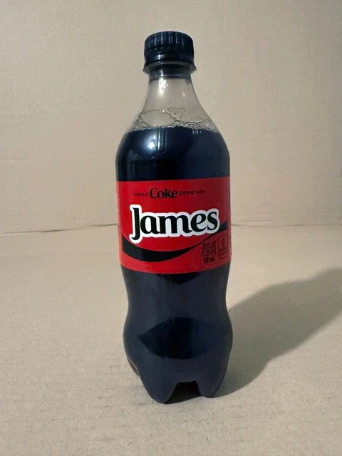 2025 SHARE A COKE Zero With JAMES Collector Soda Pop Bottle Coca Cola ...