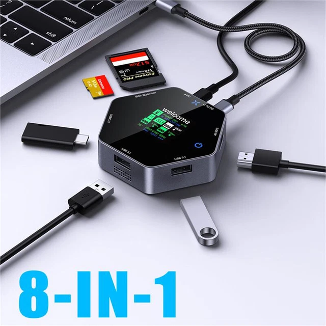 TYPE-C DOCKING STATION, 4K60Hz Multi-Port Hub PD Charging USB Extender ...