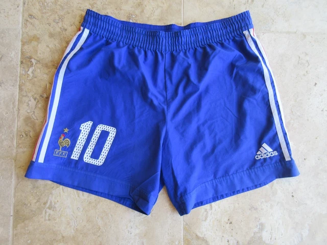 SHORT ÉQUIPE DE FRANCE ZIDANE n°10 Coupe du Monde World Cup 2002 ADIDAS ...