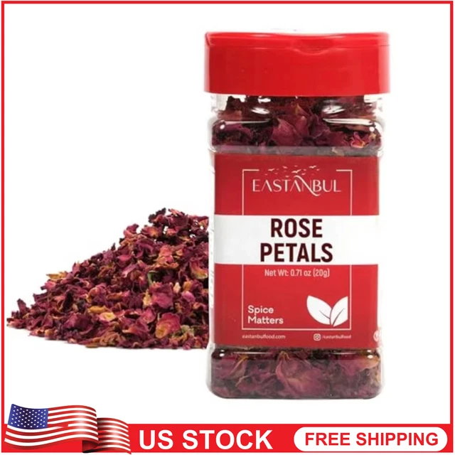 DRIED ROSE PETALS 0.71oz Edible Flowers Herbal Tea Cake Dessert Topping ...