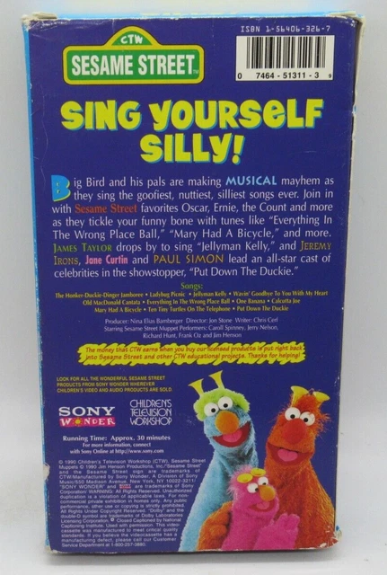 SESAME STREET: SING Yourself Silly Vhs Video, Put Down The Duckie ...