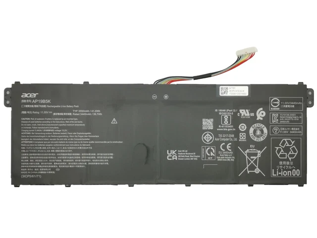 ACER SWIFT CB314-2HT EX215-52 R722T SF514-55T Batterie 3550MAH KT.00305 ...