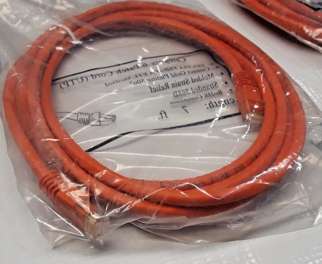 CSA 204790 ETHERNET Cord - 24Awg 75C - E305668 - 7Ft - Lot Of 4 - New ...