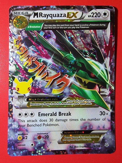 MEGA RAYQUAZA EX Celebrations 25th Anniversary 76/108 Pokemon Karte EUR ...