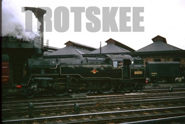 35MM SLIDE BR British Railways Steam Loco 80051 Class BR4 Corkerhill ...