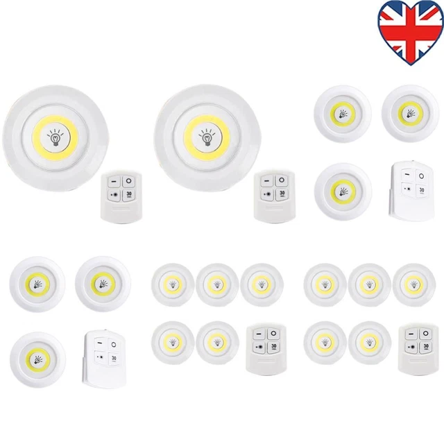 COB WIRELESS ROUND Night Light Dimmable LED Wall Lamp for Cabinet ...