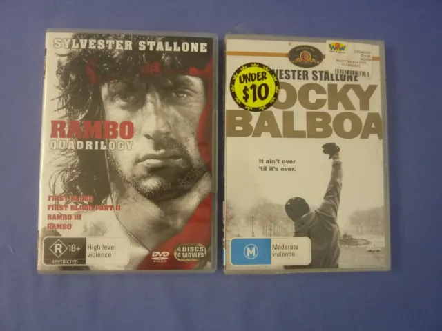 Sylvester Stallone Rambo Quadrilogy Rocky Balboa Dvd R4 Bundle Eur 1476 Picclick It