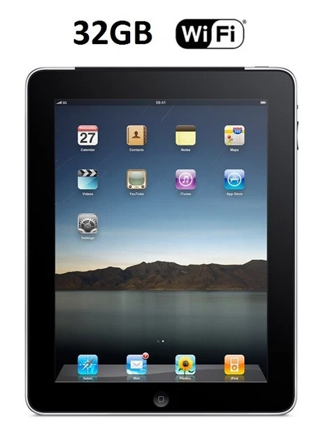 APPLE IPAD 2 32 GB Wi-Fi 9,7 pollici blk/Sil A1395 FC770 non cellulare 90-RTB guerra EUR 34,50 ...