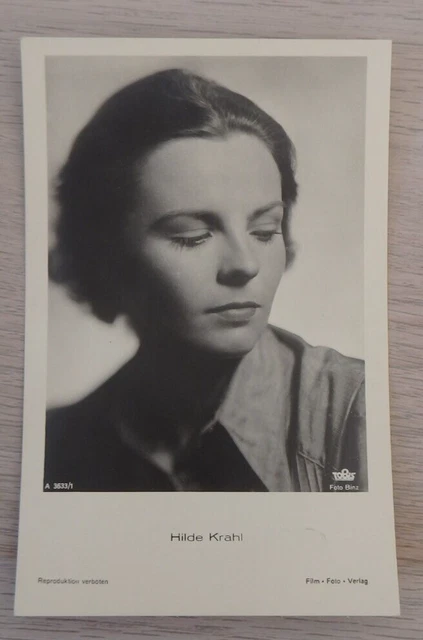 FOTO AUTOGRAMMKARTE SCHAUSPIELERIN Hilde Krahl 1930/1940er Jahre ...
