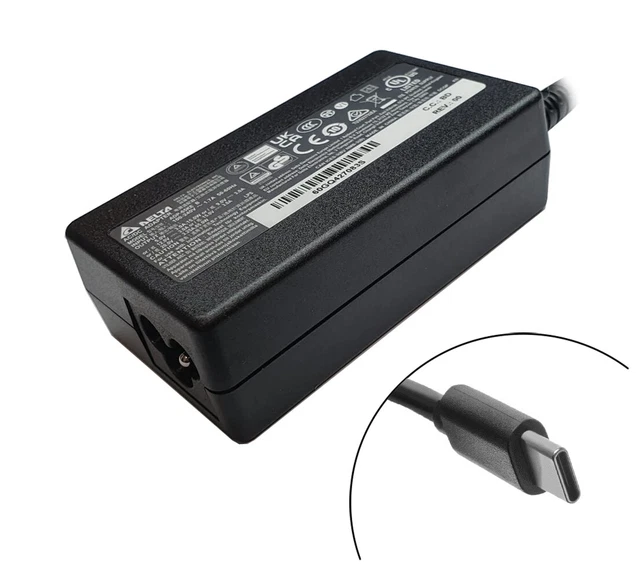 DELTA 65W USB-C Laptop Adapter For Asus P/N 0A001-01052200 Power Supply Unit £18.99 - PicClick UK