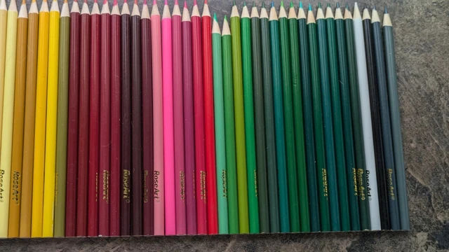 HUGE LOT OF 72 RoseArt Pencil Crayons Colored Coloured ROSE ART $24.97 ...