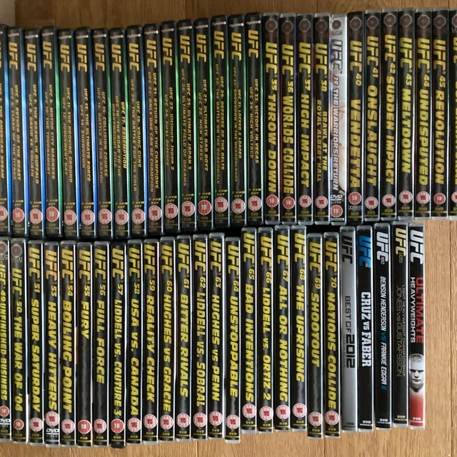 COLLECTION OF UFC DVD’s Collection 1-70 Plus Others £16.31 - PicClick UK