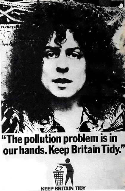 MARC BOLAN 'KEEP Britain Tidy' Poster - Stunning Glam Rock Star - 10"x6 ...