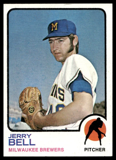 1973 TOPPS #92 Jerry Bell Milwaukee Brewers EX-EXMINT EUR 2,77 ...
