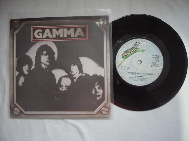 GAMMA THUNDER & LIGHTNING ELEKTRA RECORDS UK 7" VINYL SINGLE in PICTURE ...