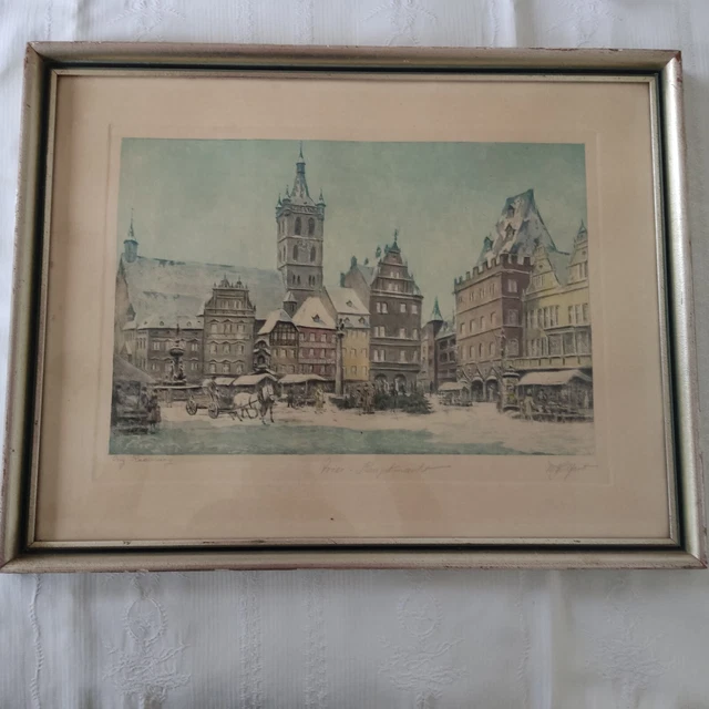 ORIGINAL RADIERUNG SIGNIERT, Trier Hauptmarkt EUR 50,00 - PicClick DE