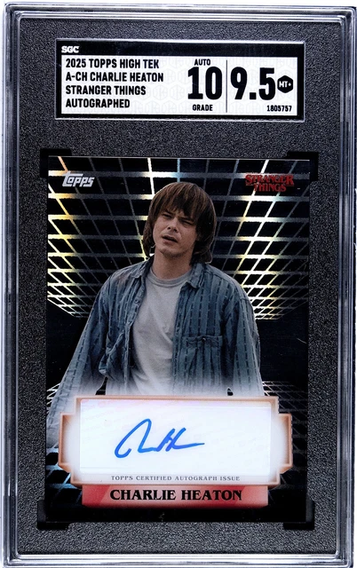 CHARLIE HEATON 2025 Topps Stranger Things High Tek A-CH Autographed SGC ...