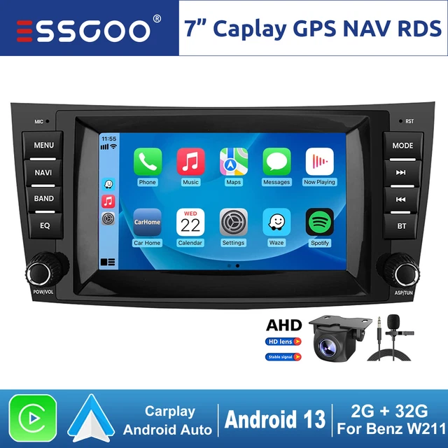 FOR MERCEDES BENZ E Class W211 CLS W219 Carplay Stereo Android 13 GPS ...