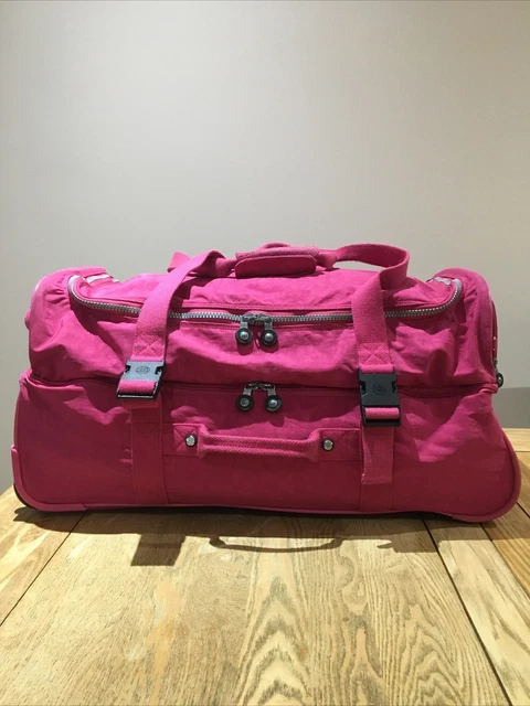 KIPLING SUITCASE HOLDALL Two Wheeled Trolley Bag Pink Travel Luggage ...