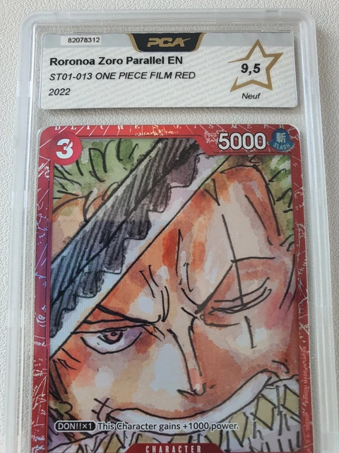 CARTE ONE PIECE PCA 9,5 Roronoa Zoro Parallel EN Promo Film Red Ultra Rare... EUR 1,00 - PicClick FR