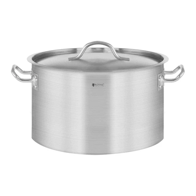 ROYAL CATERING COMMERCIAL Induction Pot Stockpot with Lid 14L Stainless ...